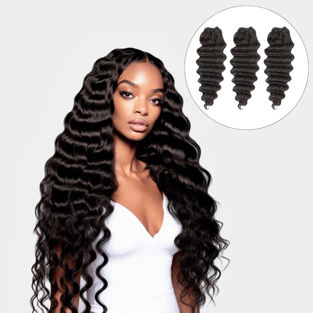 3 Weft Bundle: Dominique - Deep Body Wavy - Traditional Weft Bundles ...